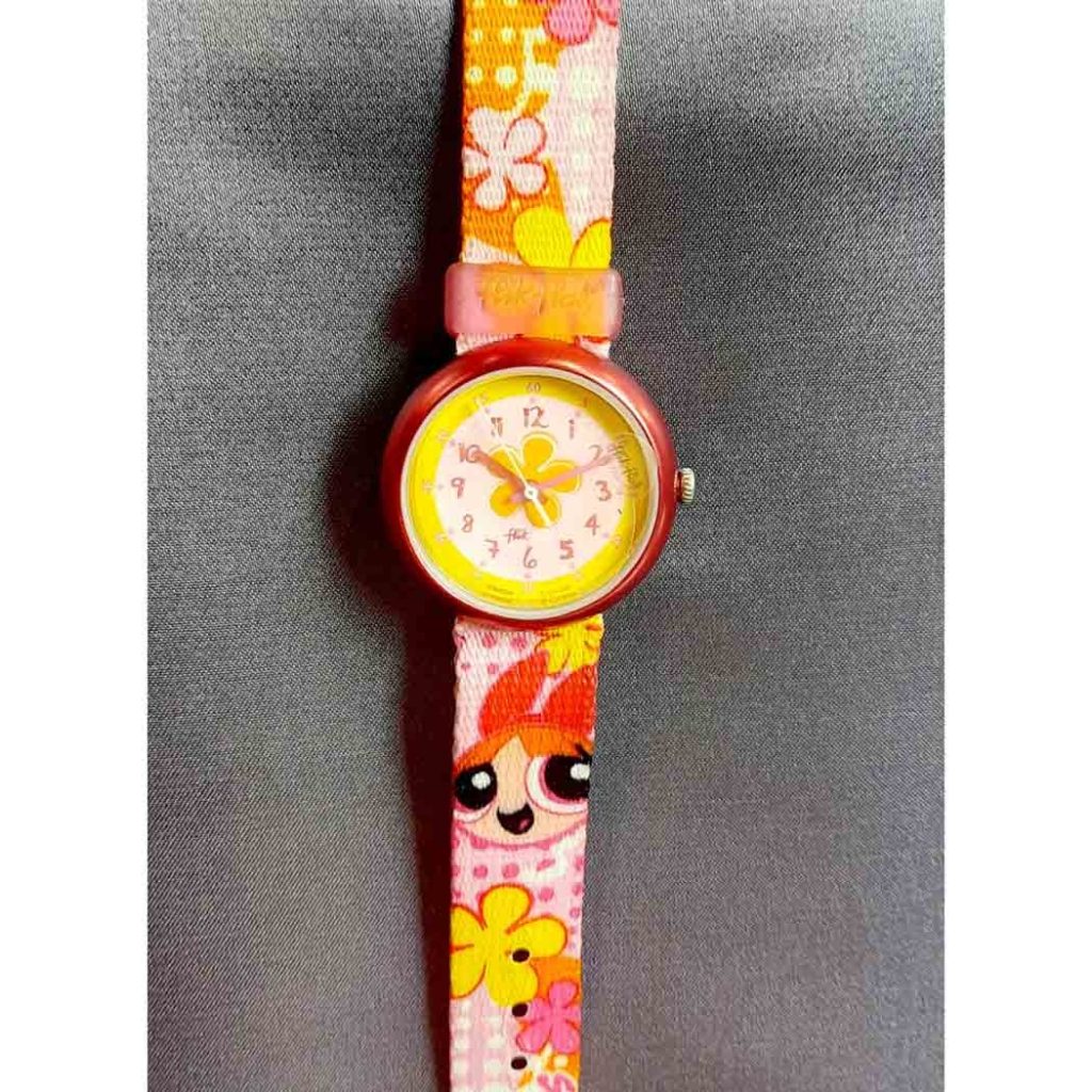 Reloj Swatch "Flik Flak Powerpuff Girls" En aluminio y tela con motivos ...